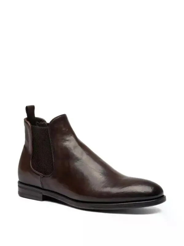 Officine Creative Vanderbilt Caou 012 Leather Chelsea Boots