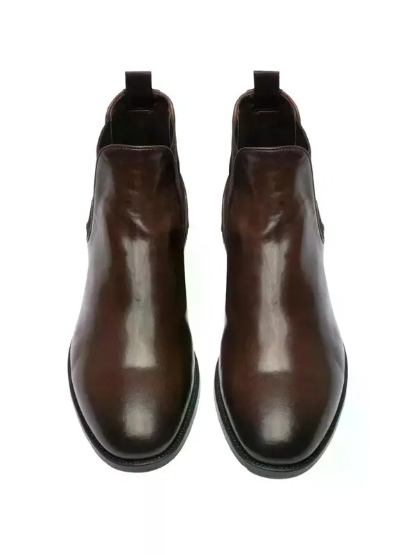 Officine Creative Vanderbilt Caou 012 Leather Chelsea Boots