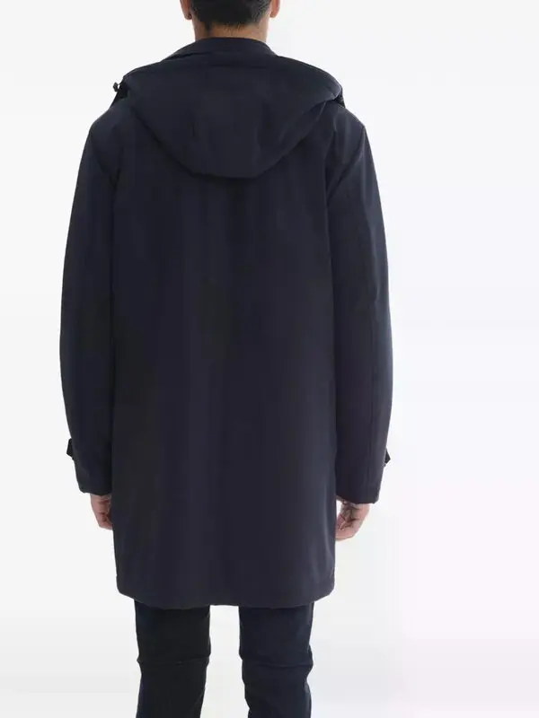 FAY Button-fastening Layered-neck Coat