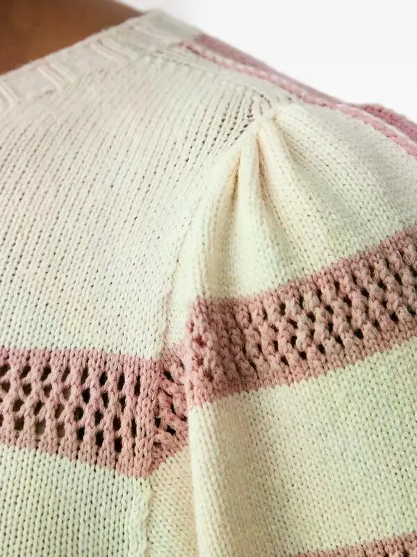 TWINSET Striped Puff-sleeve Sweater