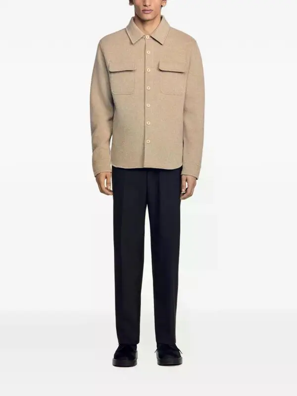 Sandro Boiled Wool Overshirt