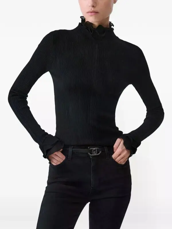 Liu Jo Wool Turtleneck With Ruffles