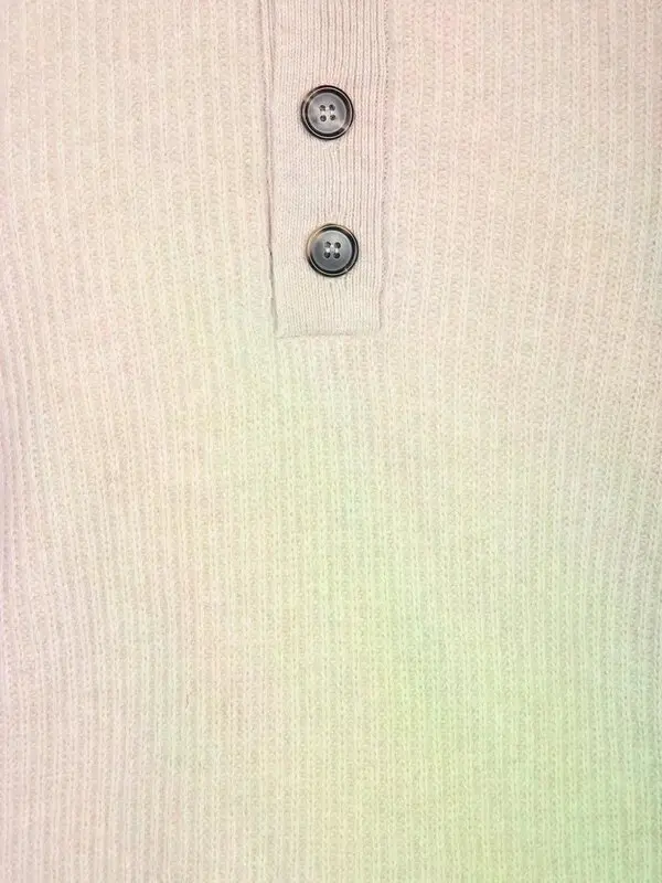 AMARANTO Ribbed-knit Henley Sweater