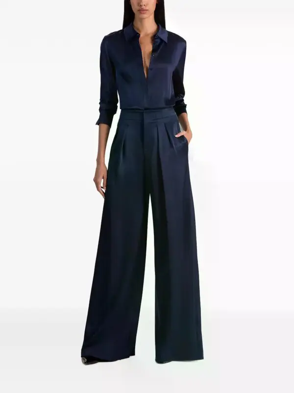 Alice + Olivia Eloise Pleated Wide-leg Trousers