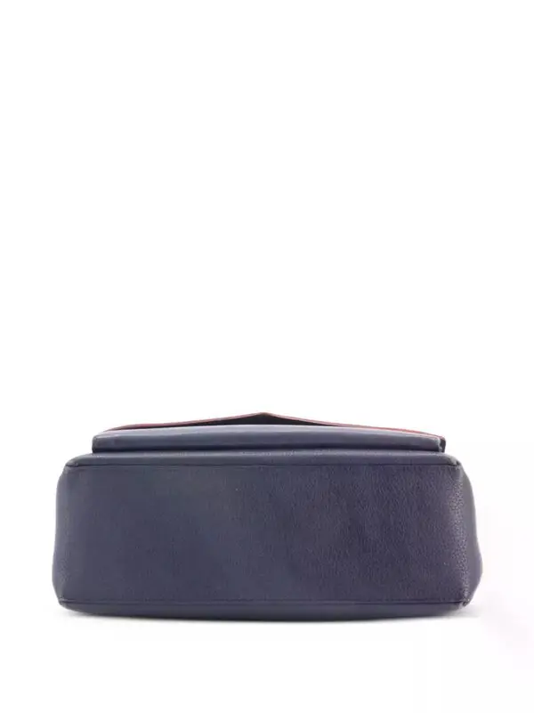 LOUIS VUITTON Mylockme Handbag Leather Satchel - Blue