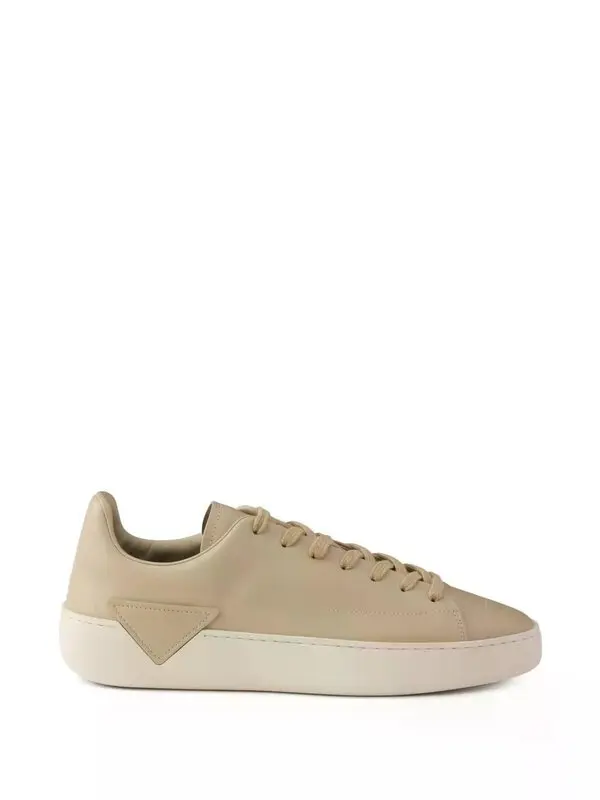 Prada Court Leather Sneakers - Neutrals