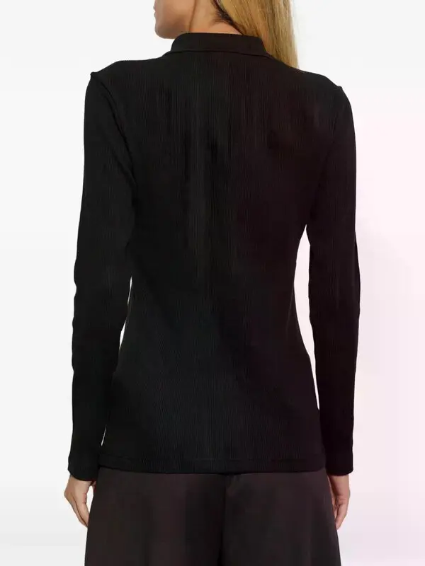 Lacoste Ribbed Long-sleeve Polo Shirt