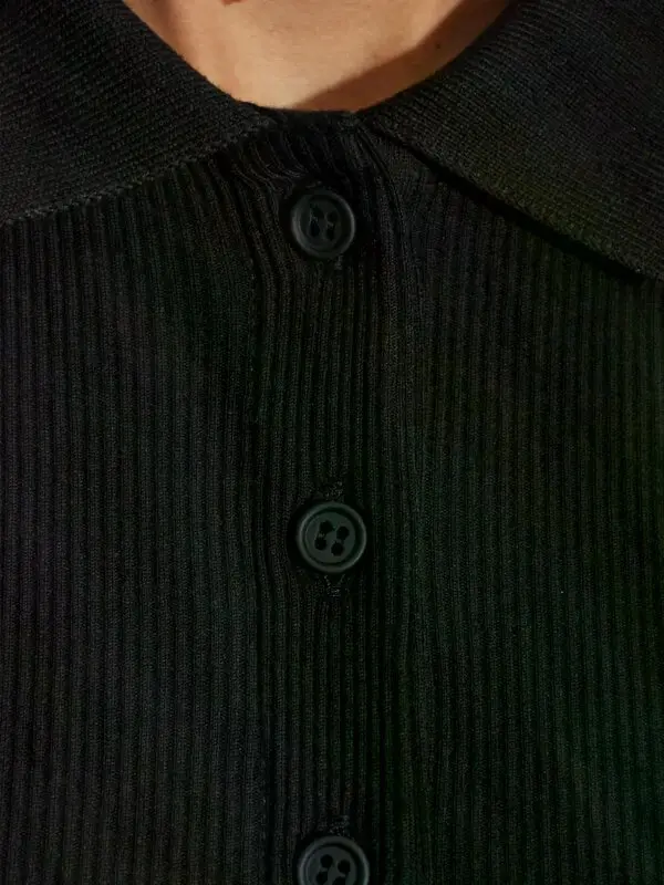 Lacoste Ribbed Long-sleeve Polo Shirt