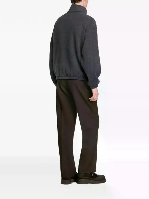 Sandro Zipped Standing Collar Sweatshirt