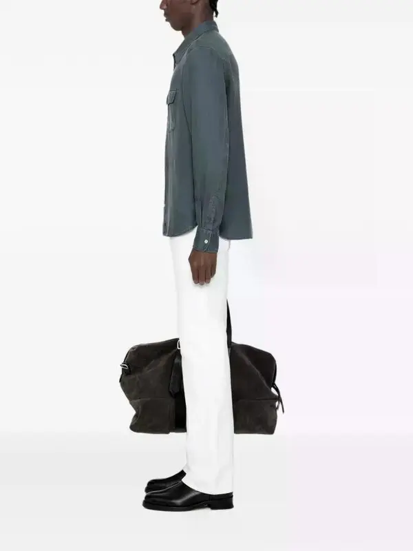 ALLSAINTS Bond Pocket-detail Shirt - Blue
