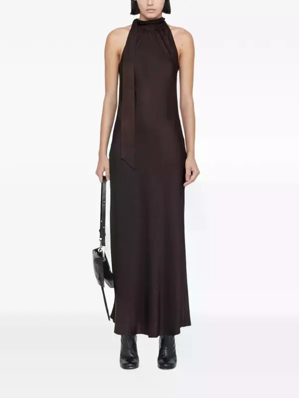 ALLSAINTS Beril Neck-tie Slip Maxi Dress - Red
