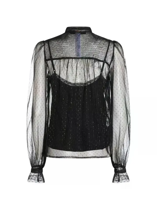 TWINSET Pussy-bow Glitter-effect Top