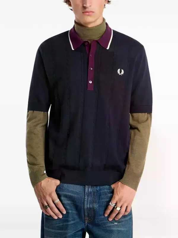 Fred Perry Cable-knit Polo Shirt