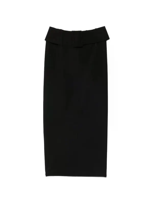 Patrizia Pepe Belted Pencil Midi Skirt - Black