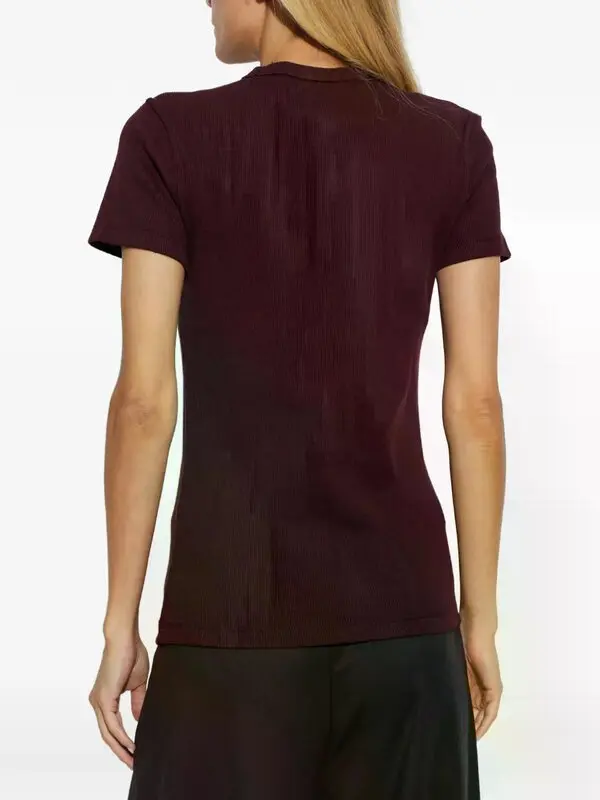 Lacoste Logo-patch Ribbed T-shirt