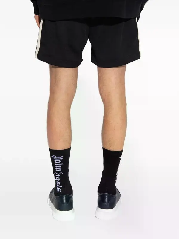 Palm Angels Logo-print Side-stripe Shorts