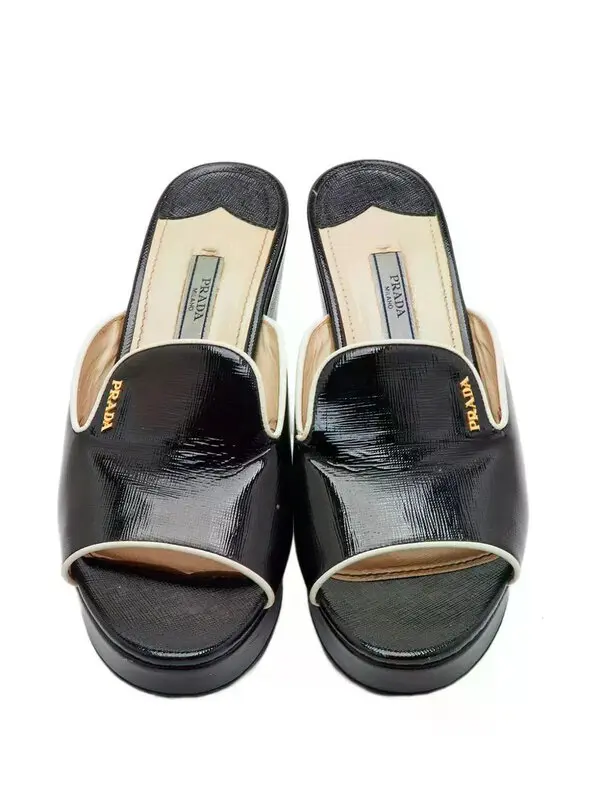 Prada Platform Wedge Sandals