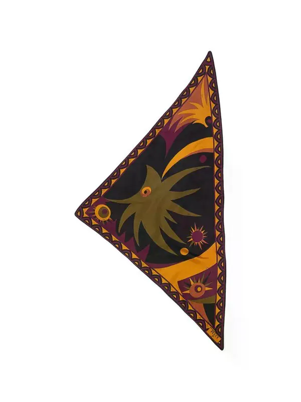 Emilio Pucci Mixed-print Padded Triangle Scarf