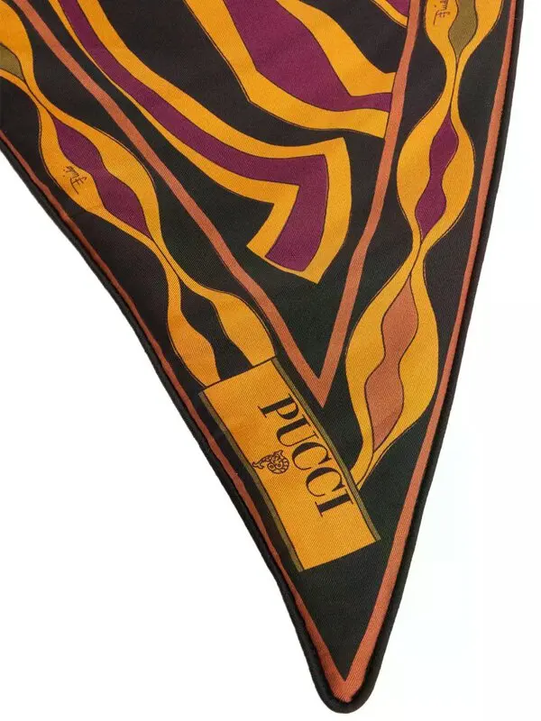 Emilio Pucci Mixed-print Padded Triangle Scarf