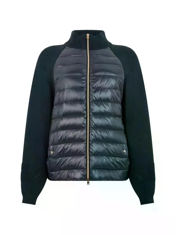 Herno Quilted Knit-sleeve Jacket