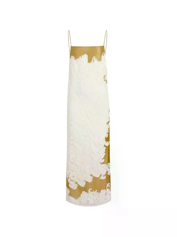 Khaite Nevis Midi Dress - Neutrals