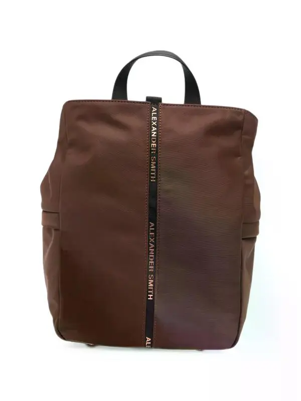 ALEXANDER SMITH Medium Daisy Logo-tape Satin Backpack
