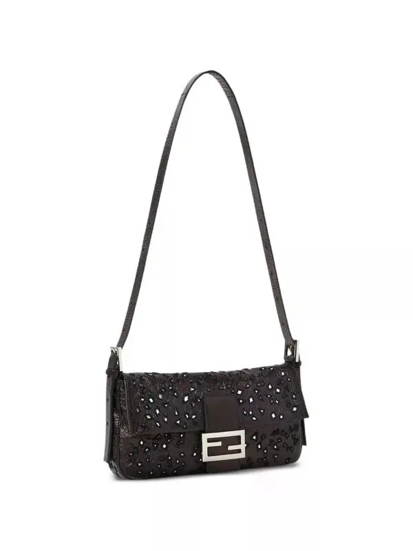 Fendi Baguette Mirror-embellished Leather Tote Bag
