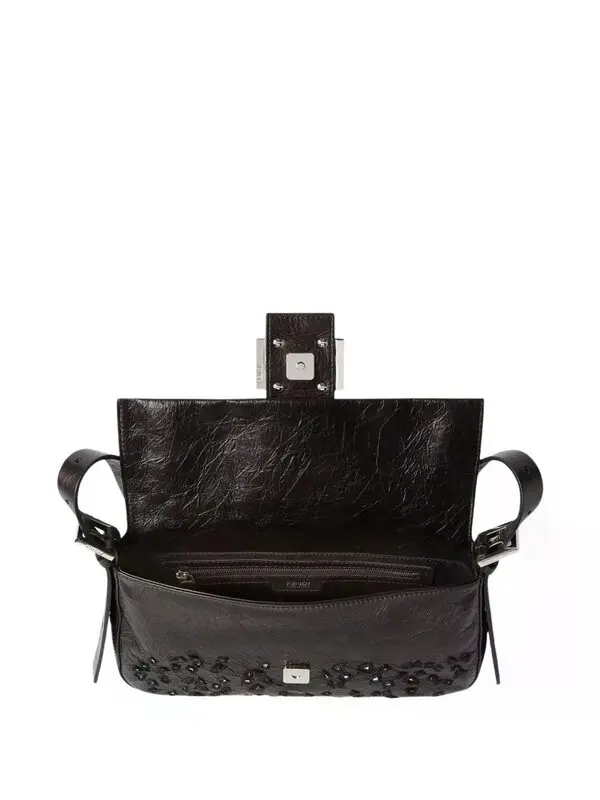 Fendi Baguette Mirror-embellished Leather Tote Bag