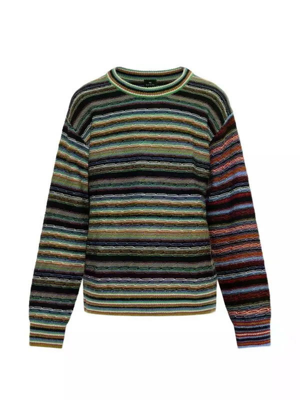 Paul Smith Striped Textured-knit Sweater