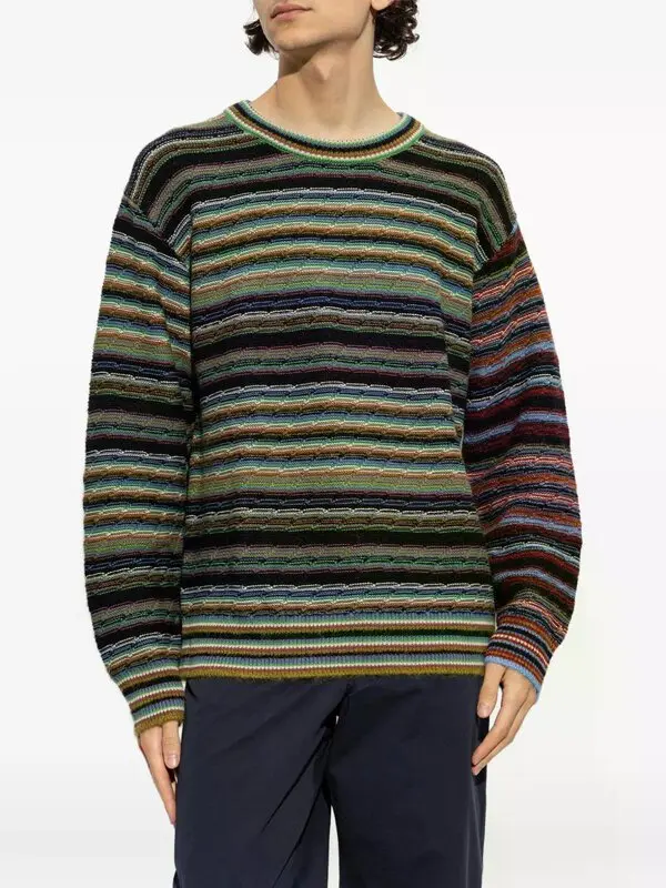 Paul Smith Striped Textured-knit Sweater