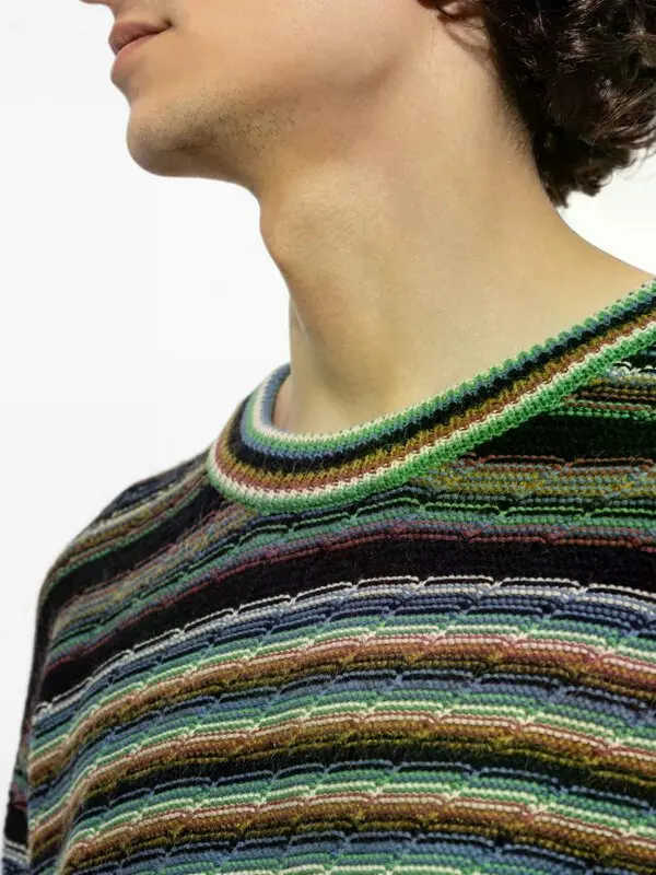 Paul Smith Striped Textured-knit Sweater