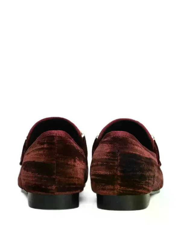 BIBI LOU Horsebit-detail Velvet Loafers