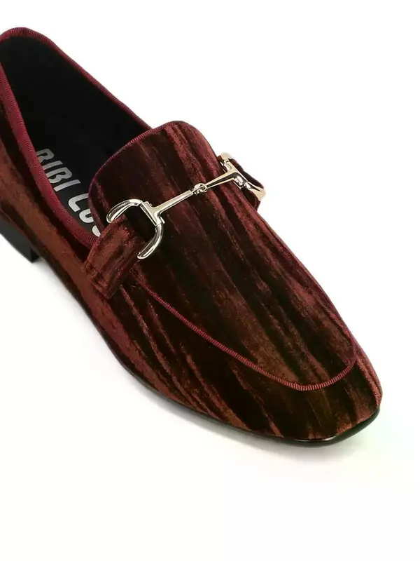 BIBI LOU Horsebit-detail Velvet Loafers