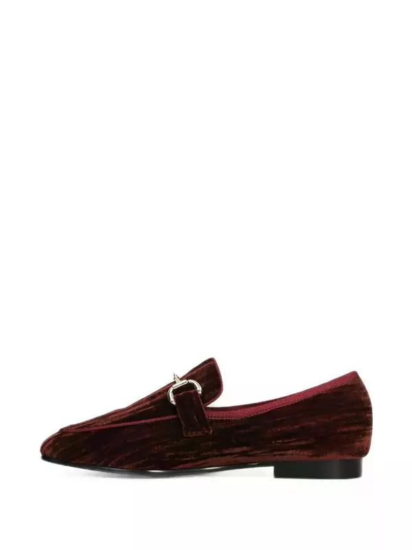 BIBI LOU Horsebit-detail Velvet Loafers