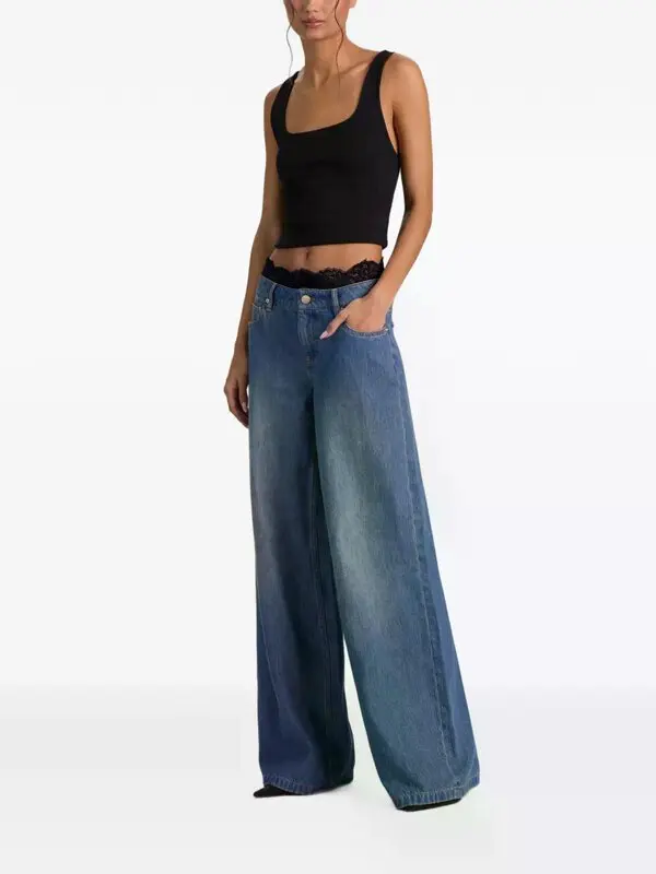Alice + Olivia Ian Lace-waistband Jeans