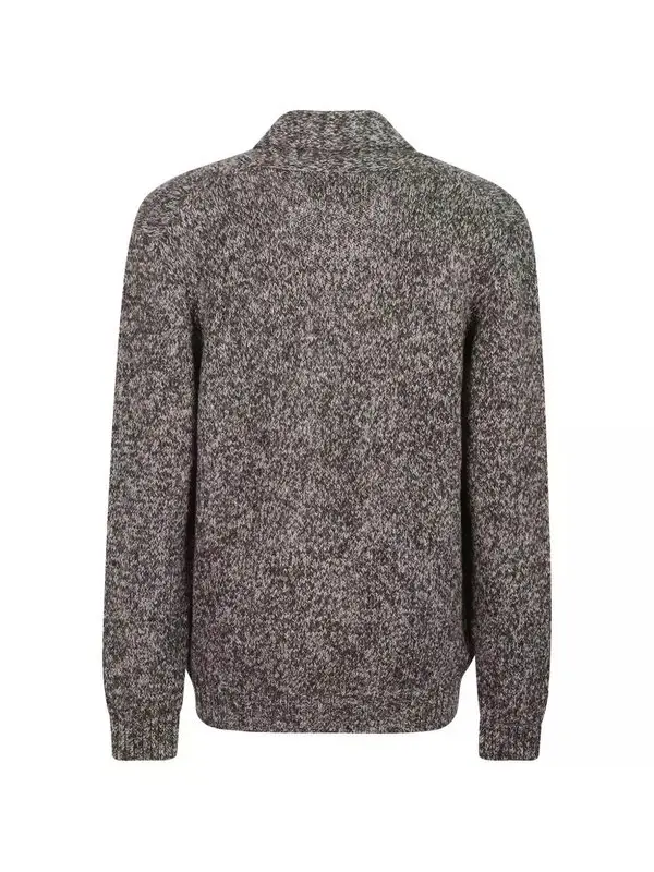 Tagliatore Marl-knit Shawl-collar Cardigan