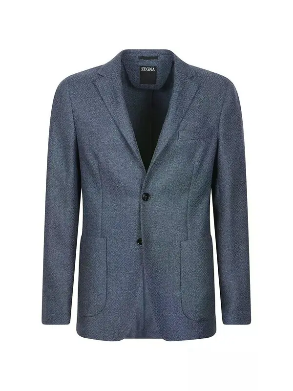 Zegna Herringbone-knit Blazer