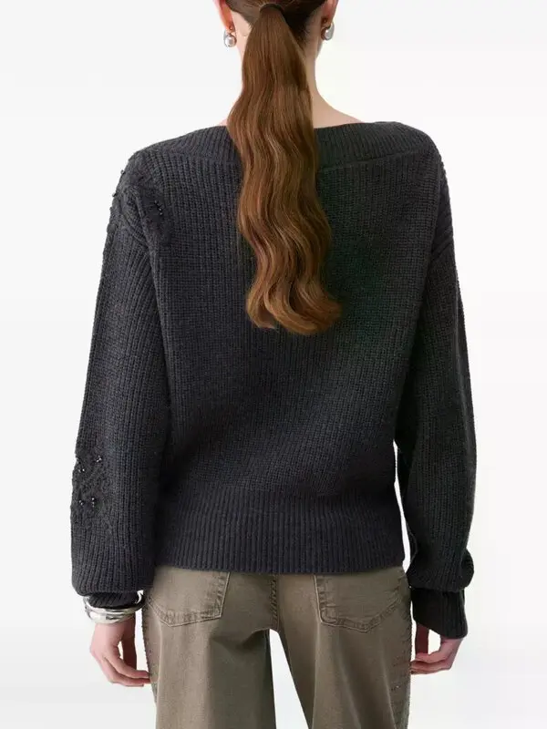 Liu Jo Wool Sweater With Embroidery