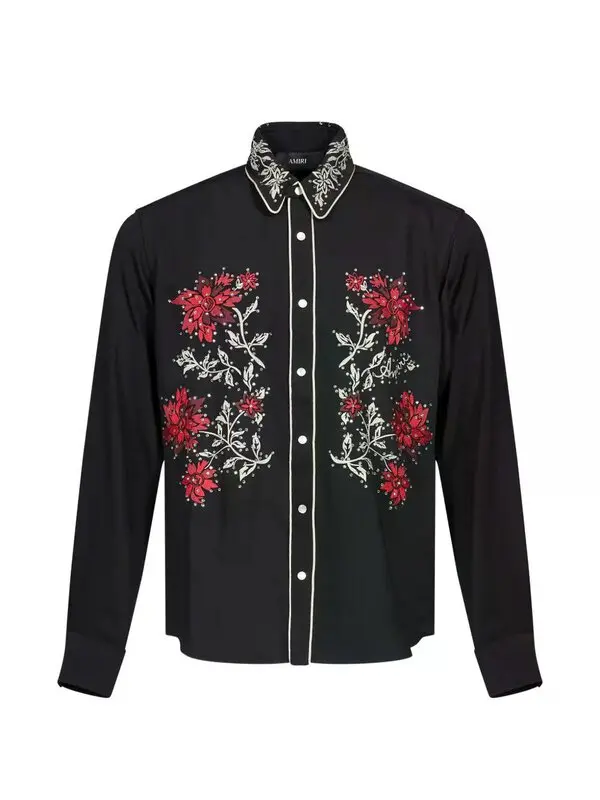 Amiri Floral-embroidered Western Shirt