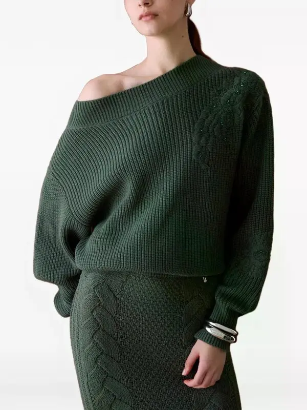 Liu Jo Wool Sweater With Embroidery