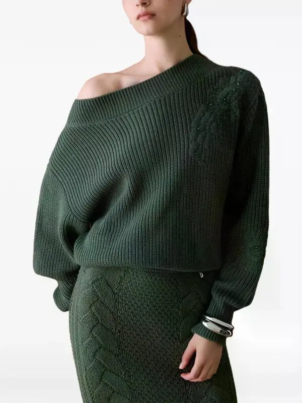 Liu Jo Wool Sweater With Embroidery