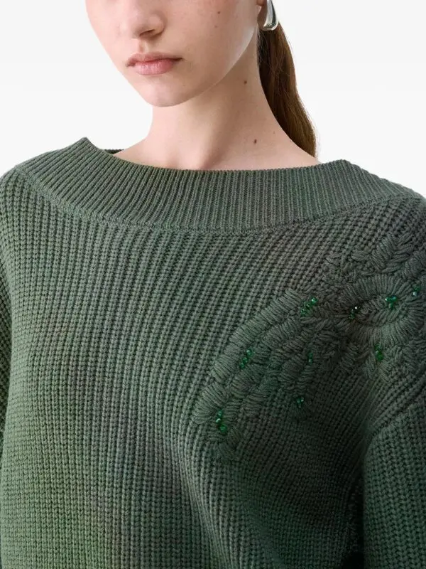 Liu Jo Wool Sweater With Embroidery
