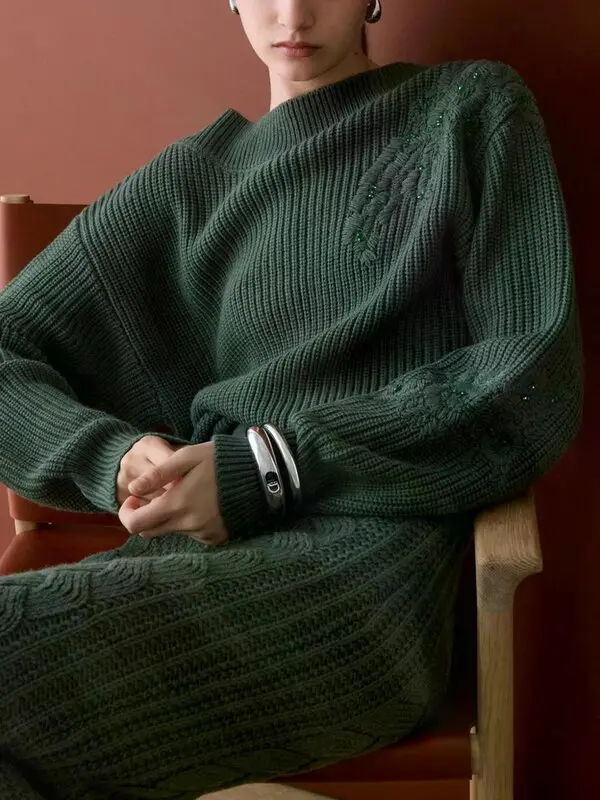 Liu Jo Wool Sweater With Embroidery
