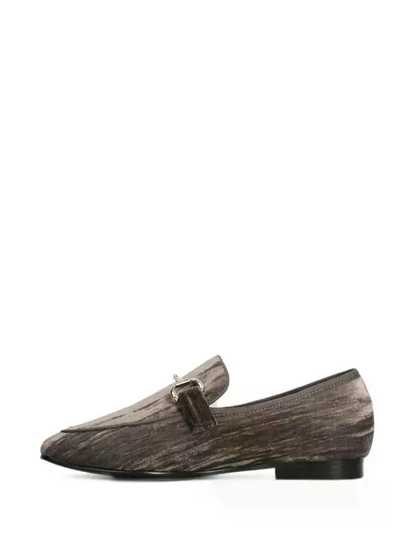 BIBI LOU Ashe Horsebit-detail Velvet Loafers