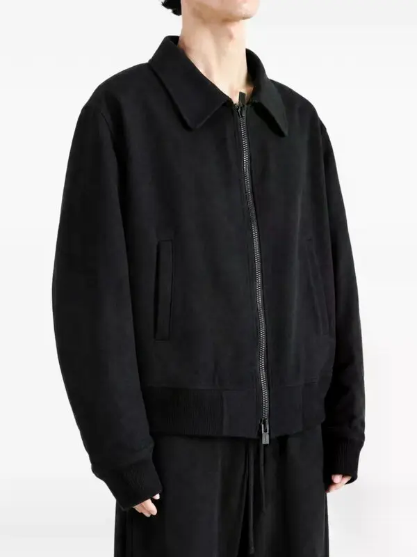 Yohji Yamamoto Zip-up Collared Jacket