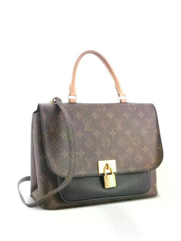 LOUIS VUITTON Marignan Handbag Monogram Canvas With Leather Shoulder Bag