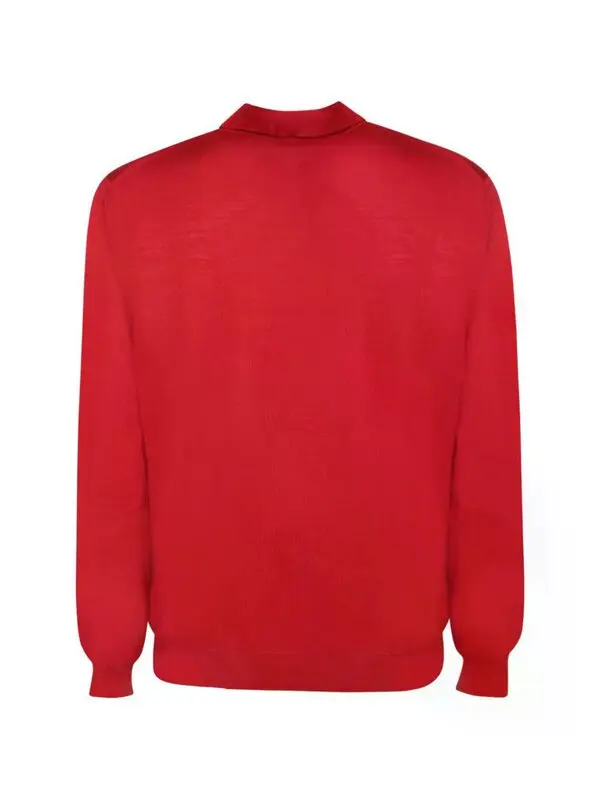 DELL'OGLIO Quarter-zip Knitted Polo Shirt