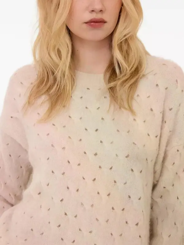 OTTOD'AME Pointelle-knit Long-sleeve Knit