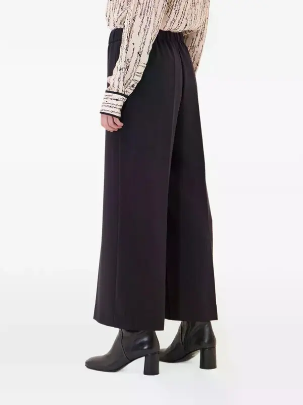 OTTOD'AME Elasticated-waistband Wide-leg Trousers