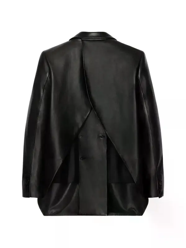 Givenchy Double-breasted Slashed Jacket In Leather
